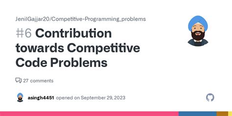 Contribution Towards Competitive Code Problems · Issue 6