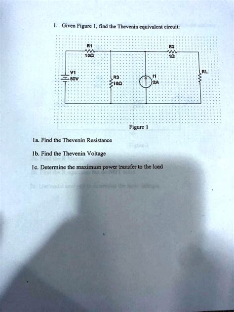1 Given Figure 1 Find The Thevenin Equivalent Circuit R1 100 50v R3