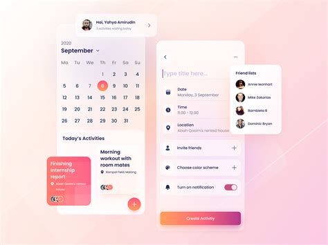 scheduly scheduling app on behance
