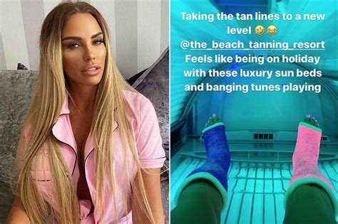 Katie Price Risks Extreme Tan Lines As She Sizzles On Sunbed With Casts On Broken Feet Mirror