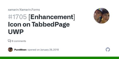 [enhancement] icon on tabbedpage uwp · issue 1705 · xamarin xamarin