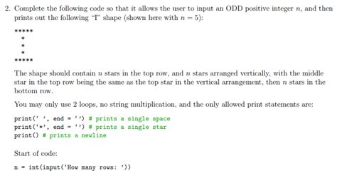 Solved Complete The Following Code So That It Allows The Chegg