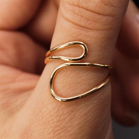 Bypass Statement Ring Etsy