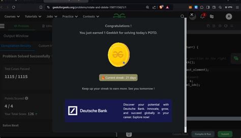 ankit yadav on linkedin geekstreak2024 potd geekstreak2024 deutschebank codeandconquer…