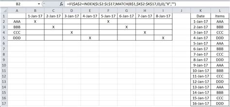 Sorting Excel Find If Value Is Within Dates And Mark X Stack Overflow