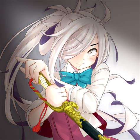 배경 화면 애니메이션 소녀들 간타이 컬렉션 Asashimo Kancolle 긴 머리 흰머리 독주 삽화 디지털 아트 팬 아트 1440x1920