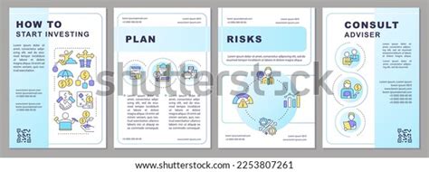 How Start Investing Blue Gradient Brochure Stock Vector Royalty Free 2253807261 Shutterstock
