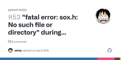 Fatal Error Soxh No Such File Or Directory During Installation