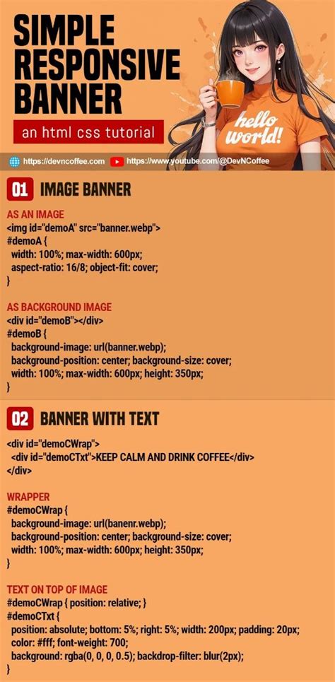 how to create simple responsive banners in html css in 2025 css tutorial html css css