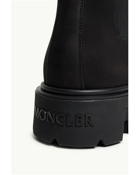 Moncler Peak City Nubuck Chelsea Boots In Black For Men Lyst