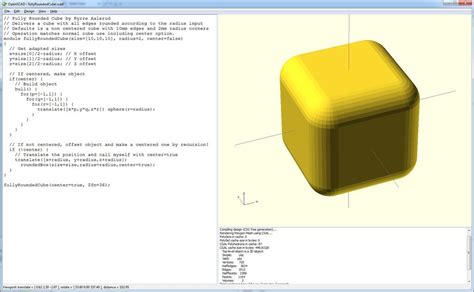 Archivo Scad Gratuito Módulo Openscad Fullyroundedcube 👽 ・design Para