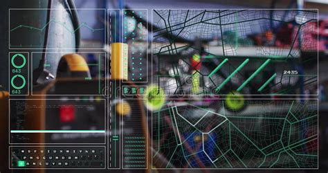 Analyzing Data Graphs And Network On Digital Interface With Animation
