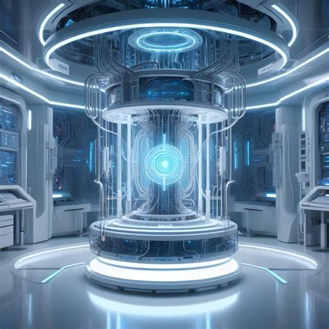 Quantum Computer Core The Future Of Computing Power Generative Ai Stock Illustration