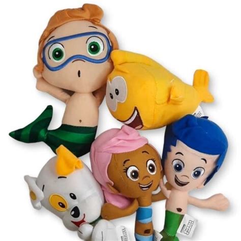 Nick Jr Bubble Guppies Plush Toy Figures Lot Mr Grouper Nonny Molly