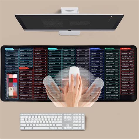 Quick Key Super Large Anti Slip Keyboard Pad Keyboard Shortcut Mouse Pad Office