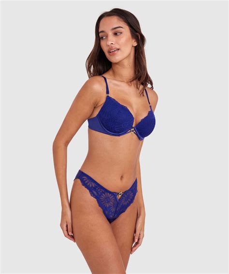 Bras N Things Floriane Contour Plunge Bra Navy