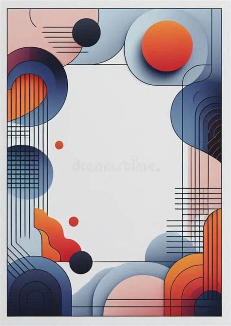 Modern Geometric Abstract Art With Vibrant Colors And Shapes Stock Illustration Illustration