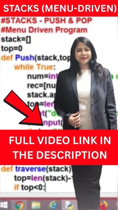 Stacks In Python 🔁 Menu Driven Program Explained With Code Class 12