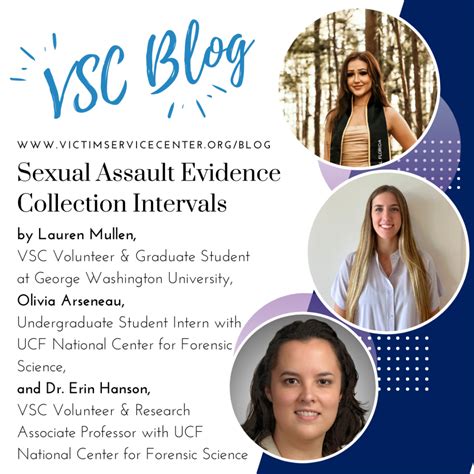 Sexual Assault Evidence Collection Intervals Victim Service Center Of