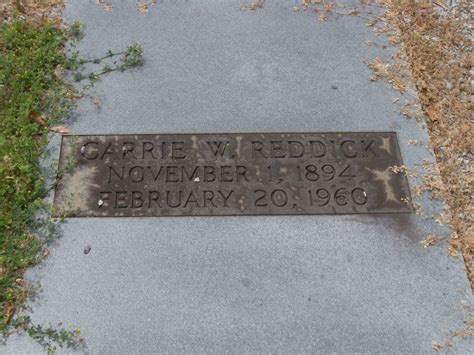 Carrie Willis Reddick 1894 1960 Find A Grave Memorial