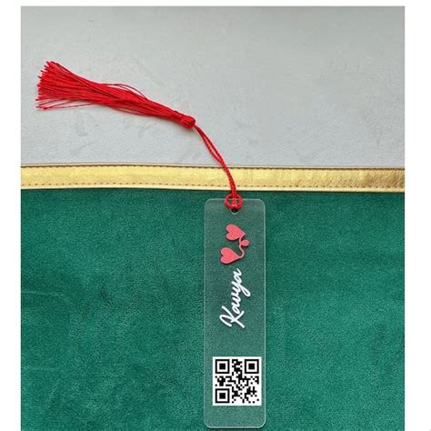 Personalized Qr Code Bookmark Etsy