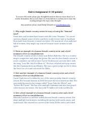 Unit Assignment Docx Unit Assignment Points To Receive Full Credit Please Give
