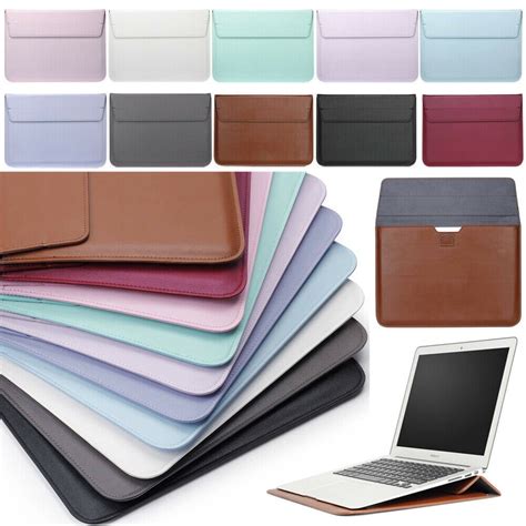 Capa De Couro Pu Flexível Envelope Universal Para Macbook Air 13