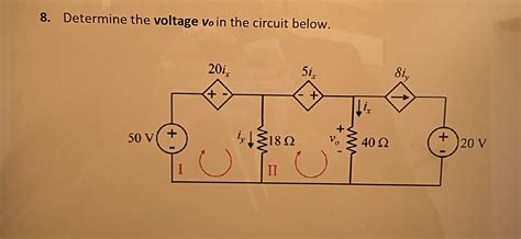 Solved Determine The Voltage Vo In The Circuit Below Chegg Com