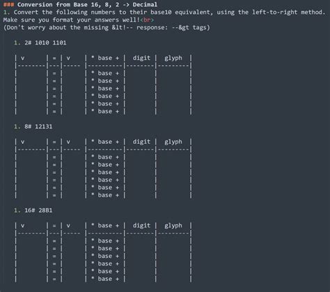 Solved Conversion From Base 16 8 2 Decimal Chegg Com