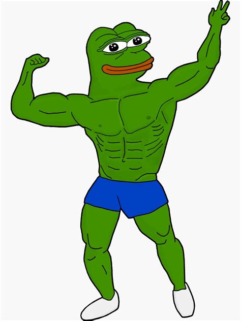 Bodybuilder Pepe Aesthetic Zyzz Sticker For Sale By Slav Art Redbubble