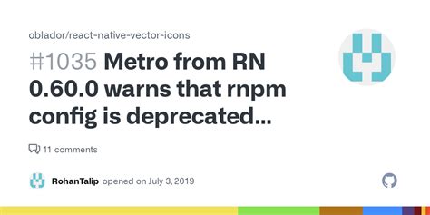 Metro From Rn 0600 Warns That Rnpm Config Is Deprecated And Will Stop Working In The Next