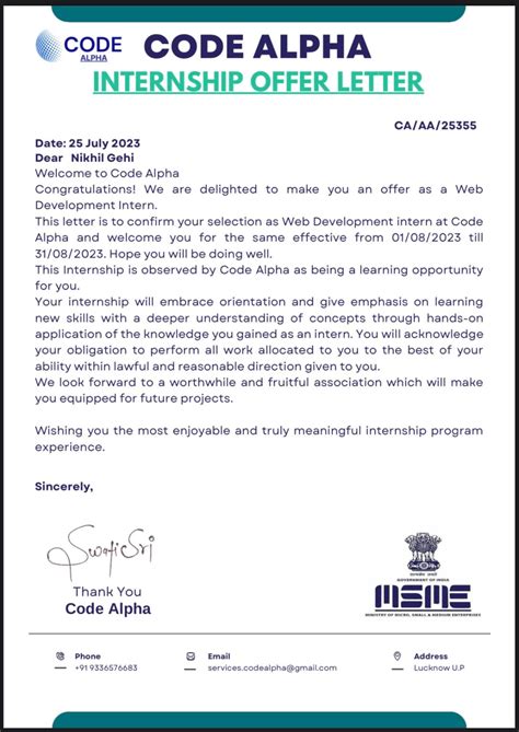 Nikhil Gehi On Linkedin Codealpha Webdevelopment Internship