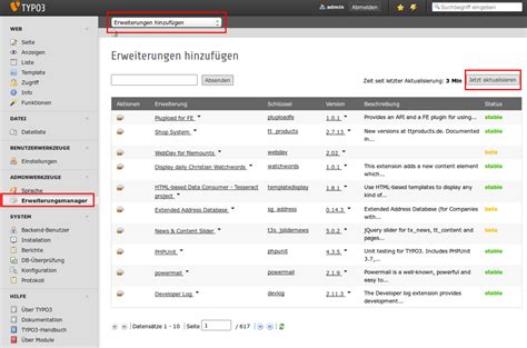 einrichten der typo3 6 2 installation debacher wiki