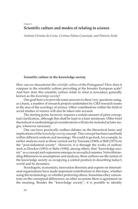 Pdf Scientific Culture And Modes Of Relating To Science