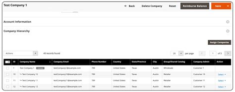 magento 2 b2b company structure to manage hierarchy
