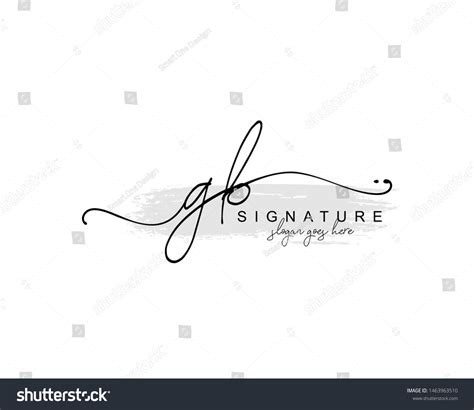 Initial Gb Beauty Monogram Elegant Logo Stock Vector Royalty Free Shutterstock