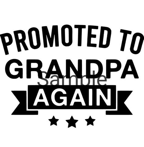 Promoted To Grandpa Again Svg  Dxf And Png Etsy