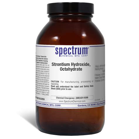 Strontium Hydroxide Octahydrate 500g Each