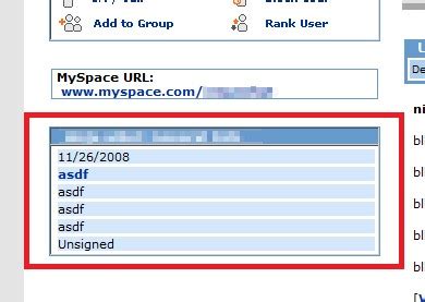 Hide General Info Headers Myspace Scripts CreateBlog