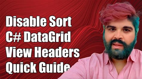 How To Disable Sort Icon In C Datagridview Column Headers Youtube