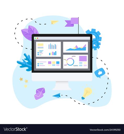 Data Analysis Design Concept Royalty Free Vector Image