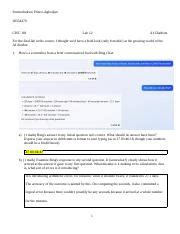 Lab Docx Somtochukwu Prince Agbodjan CISC Lab AI Chatbots For The Final Lab