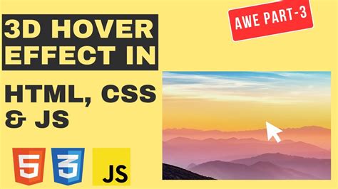 3d hover effect on 2d image amazing websites effects awe part 3 youtube