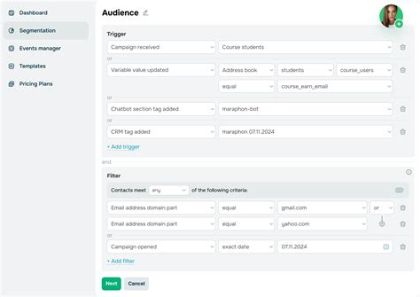 Dynamic Segmentation Sendpulse
