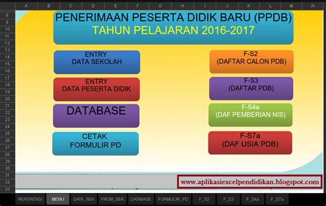 Download Aplikasi Database Ppdb Psb Tahun 2016 2017 Versi Foppsi Perangkat Administrasi Guru