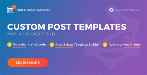 Post Custom Templates Pro Wordpress Plugin Creativesea