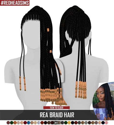 Coupure Electrique Rea Braid Hair Sims 4 Hairs Sims 4 Black Hair