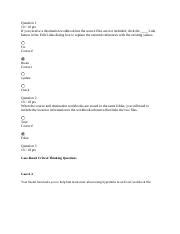 CIS Quiz Docx Question Pts If You Receive A Destination Workbook But The Source