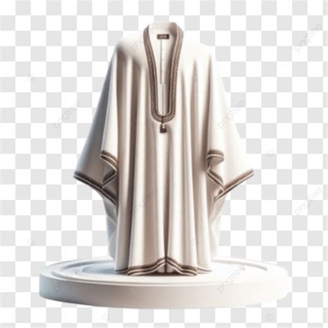 받침대 클립 아트 투명 배경에 갈색 트림이있는 흰색 가운 받침대에 갈색 장식이 있는 흰색 가운 배경이 투명한 클립아트 하얀색 Png 일러스트 및 이미지 에 대한 무료