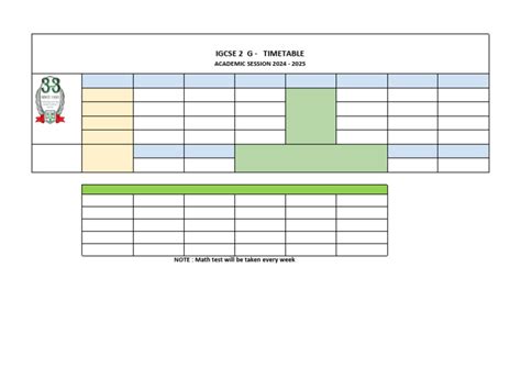 Igcse 2 G Timetable Pdf